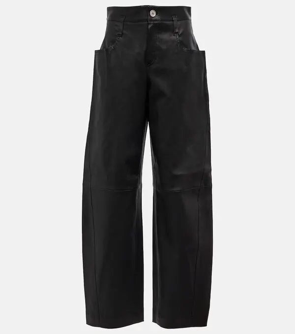 Stouls Cassidy High-rise Wide-leg Suede Pants