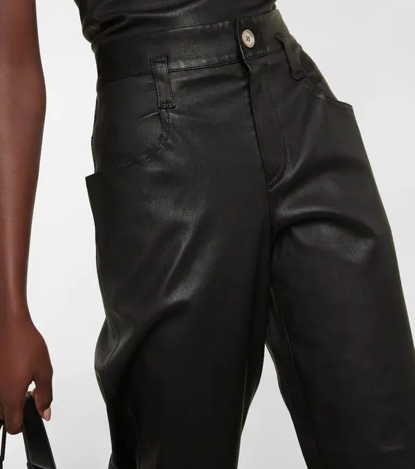 Stouls Cassidy High-rise Wide-leg Suede Pants