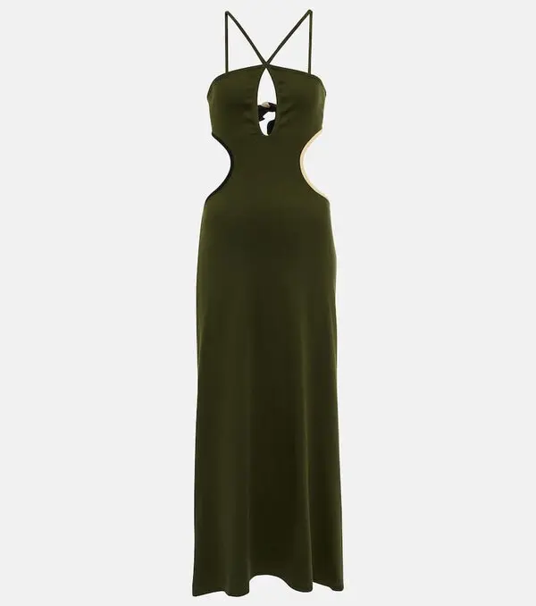 Johanna Ortiz Cutout Maxi Dress - Green