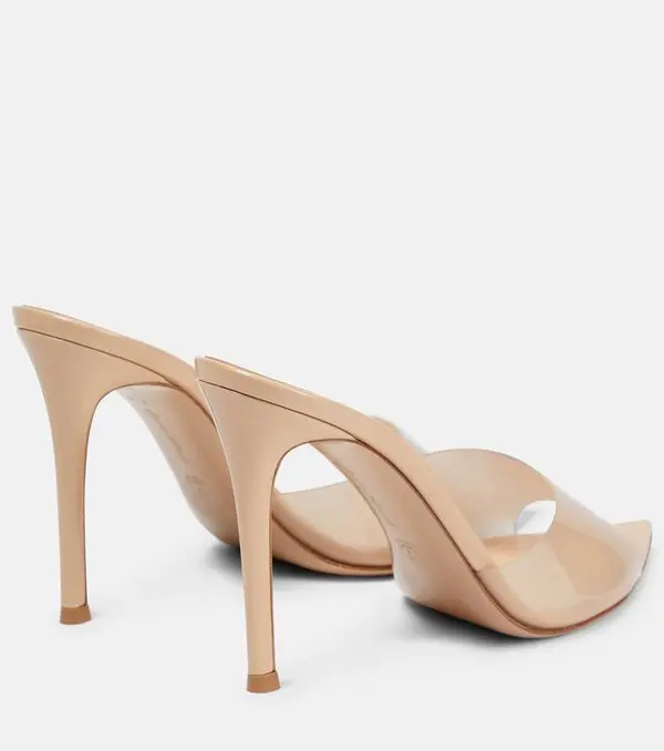 GIANVITO ROSSI Elle 105 Tpu And Patent Leather Mules - Neutrals