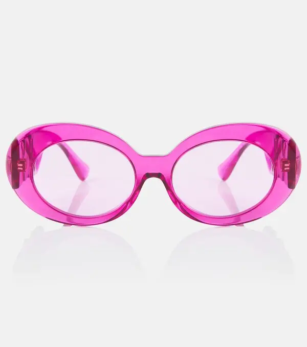 Versace Embellished Round Frame Sunglasses - Pink