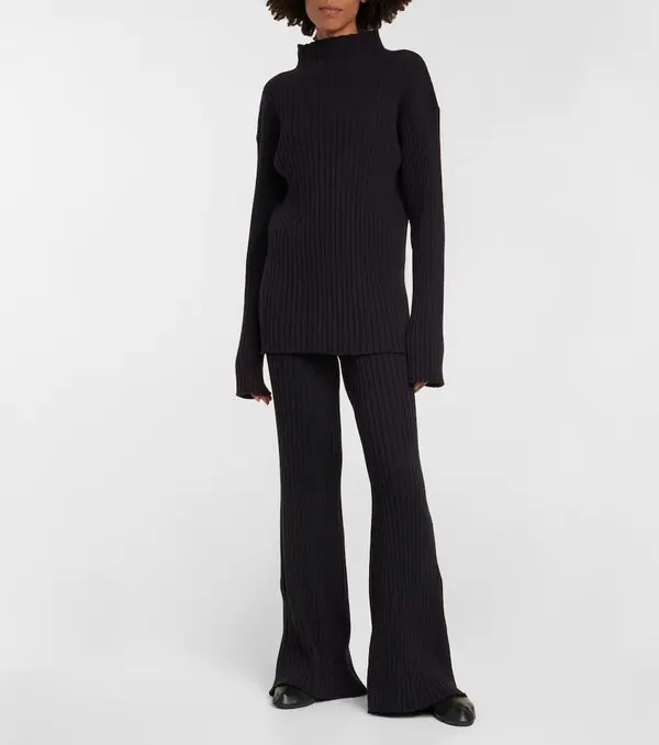 THE ROW Bija Cashmere Flared Pants