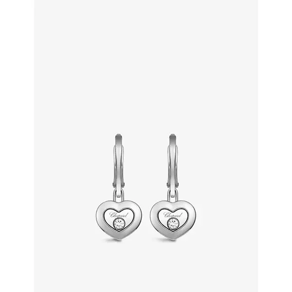 Chopard Happy Diamonds 18ct White-gold And Diamond Earrings - White Gold
