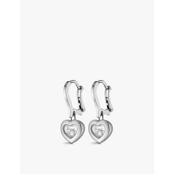 Chopard Happy Diamonds 18ct White-gold And Diamond Earrings