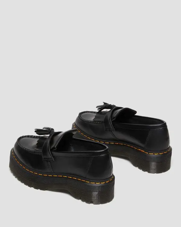 Dr. Martens Adrian Leather Platform Loafers In Black - 33  display picture 1