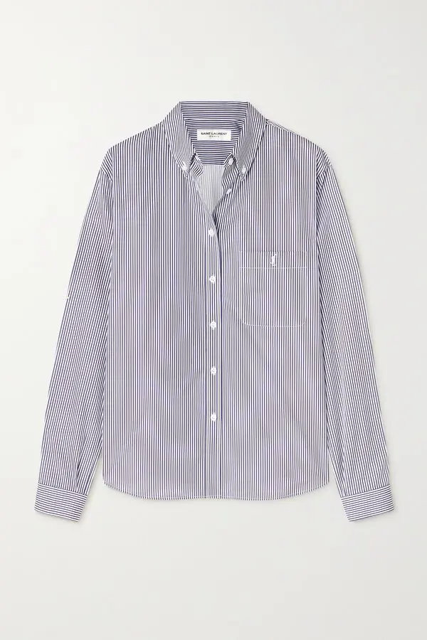 Saint Laurent Striped Cotton-poplin Shirt