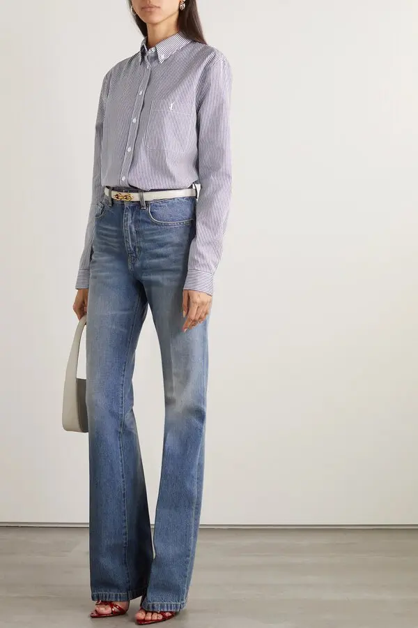 Saint Laurent Striped Cotton-poplin Shirt