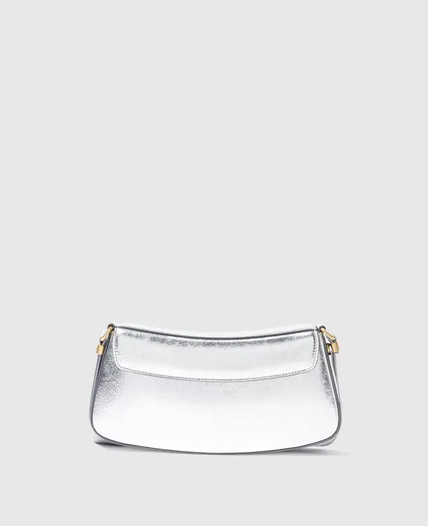Stella McCartney S-wave Metallic Shoulder Bag - Silver