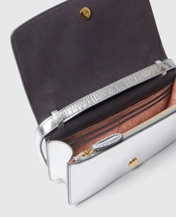 Stella McCartney S-wave Metallic Wallet-on-chain