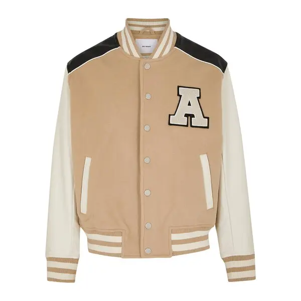 Axel Arigato Ivy Panelled Wool-blend Varsity Jacket
