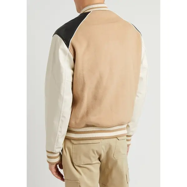 Axel Arigato Ivy Panelled Wool-blend Varsity Jacket