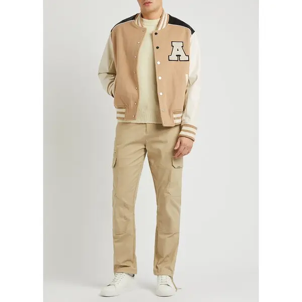 Axel Arigato Ivy Panelled Wool-blend Varsity Jacket