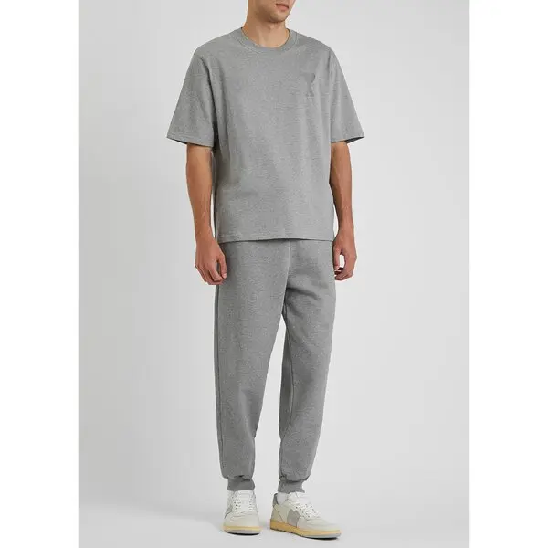 AMI Paris Logo-embroidered Cotton T-shirt