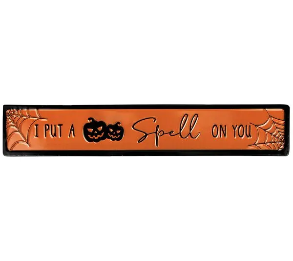 NORTHLIGHT 20' Orange/black 'i Put A Spell On Y Ou' Wall Sign - One-color
