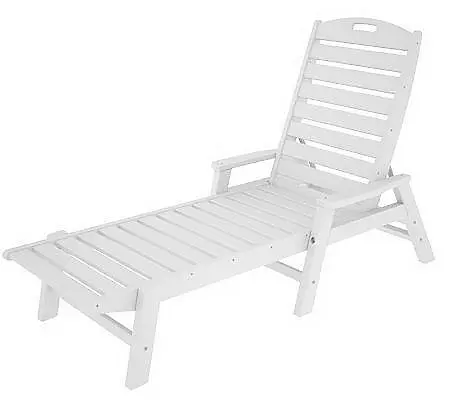 POLYWOOD Nautical Chaise Lounge With Arms - One-color
