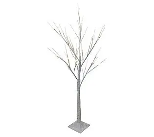 NORTHLIGHT 4' White Birch Tree Outdoor Decor Hite Lights
