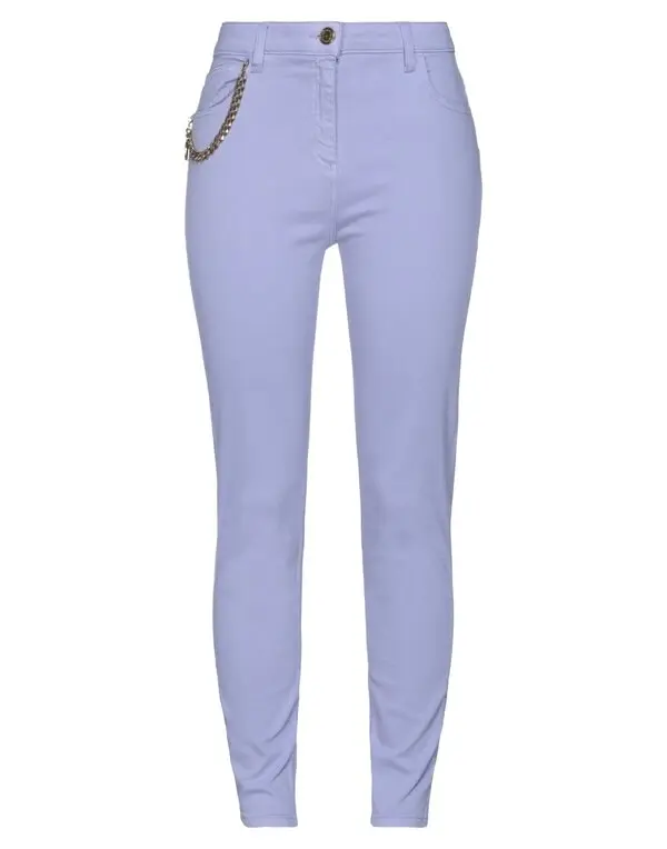 Elisabetta Franchi Skinny Jeans With Detachable Application - Light Purple