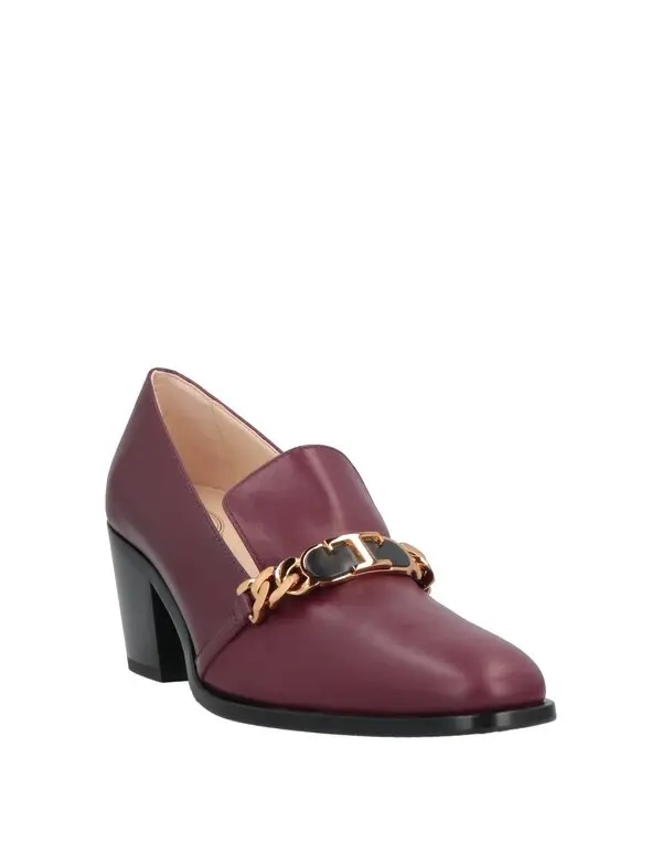 TOD'S Loafers In Calfskin With Metal Detailing - Purple