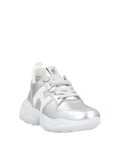 Hogan Soft Leather Sneakers - Silver