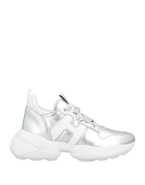 Hogan Soft Leather Sneakers - Silver