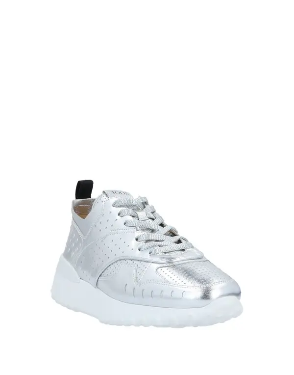 TOD'S Leather Low-top Sneakers - Silver