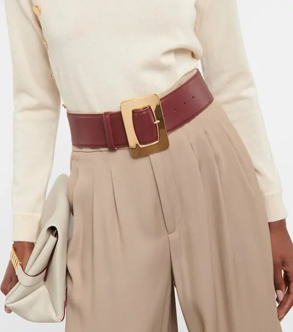 Altuzarra Leather Belt In Brown - 30% Off | Editorialist display picture 1