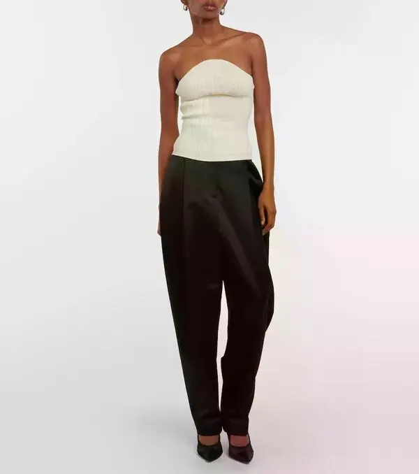 Khaite Jericho Ribbed-knit Bustier