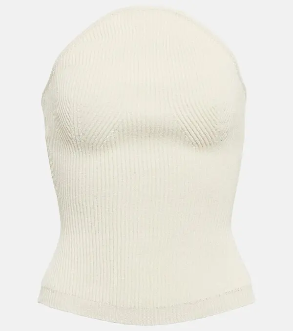 Khaite Jericho Ribbed-knit Bustier