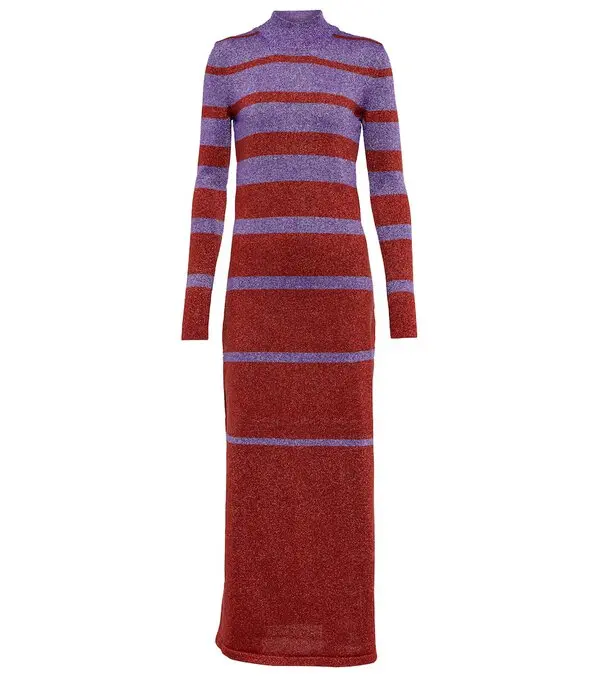 Rabanne Striped Knit Maxi Dress