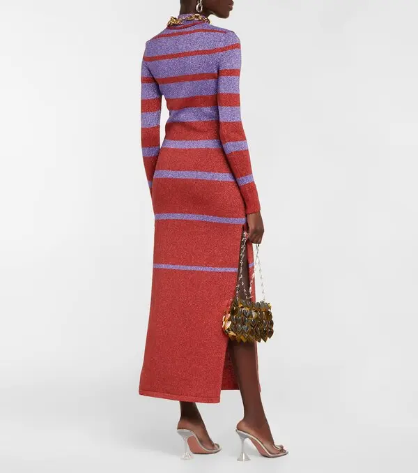 Rabanne Striped Knit Maxi Dress