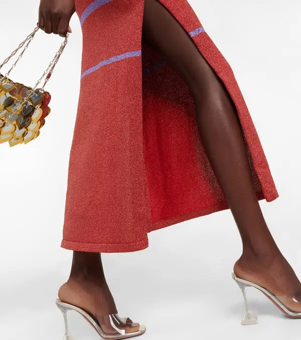 Rabanne Striped Knit Maxi Dress