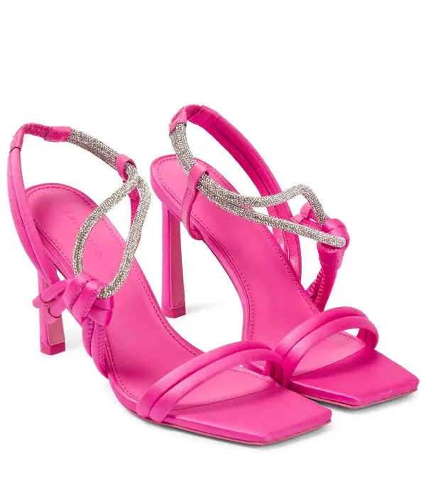 Simkhai Cassie Embellished Satin Sandals
