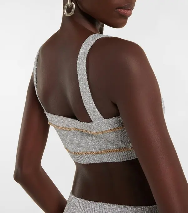 Rabanne Metallic Knit Crop Top