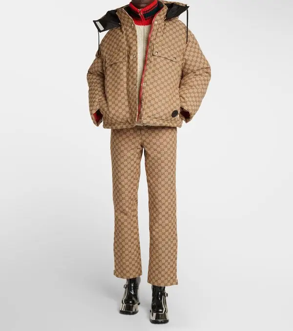 Gucci Gg Canvas Puffer Jacket - Neutrals