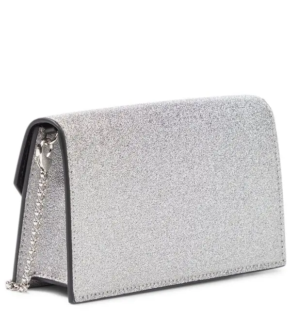 CHRISTIAN LOUBOUTIN Loubi54 Glitter Leather Clutch
