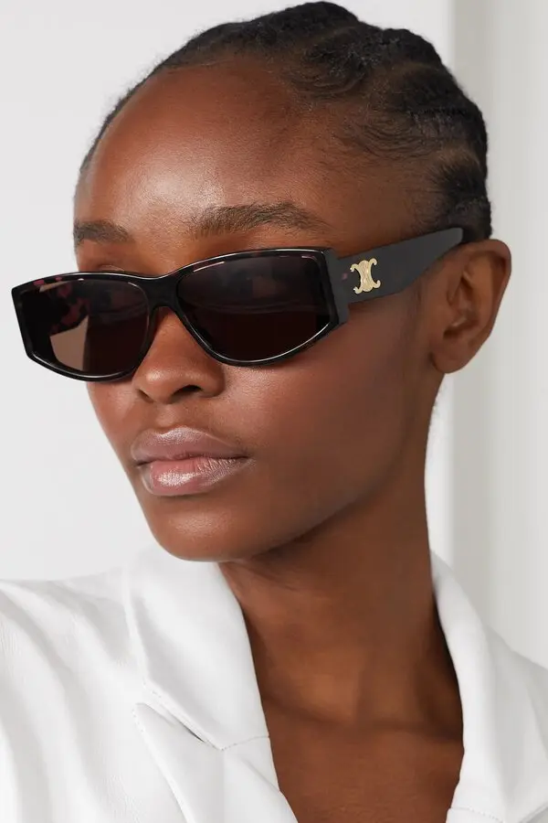 Celine D-Frame Acetate And Gold-Tone Sunglasses  display picture 1