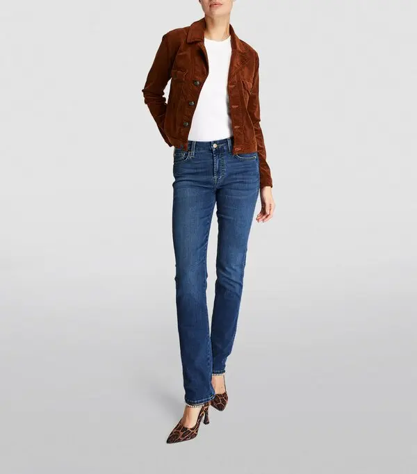 7 For All Mankind The Straight Bair High-rise Jeans