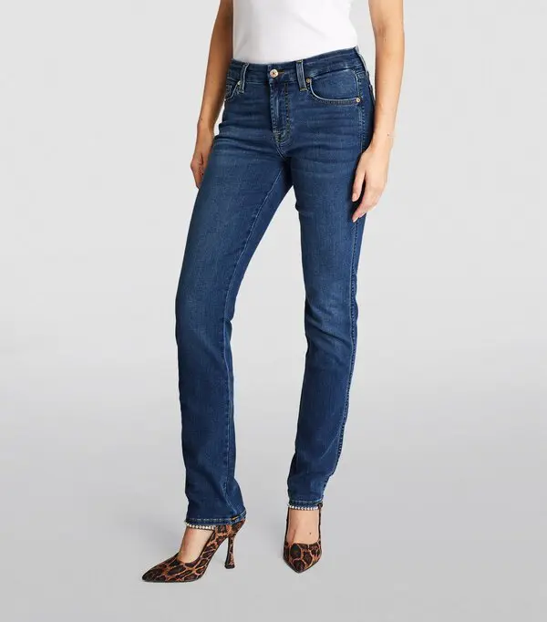 7 For All Mankind The Straight Bair High-rise Jeans