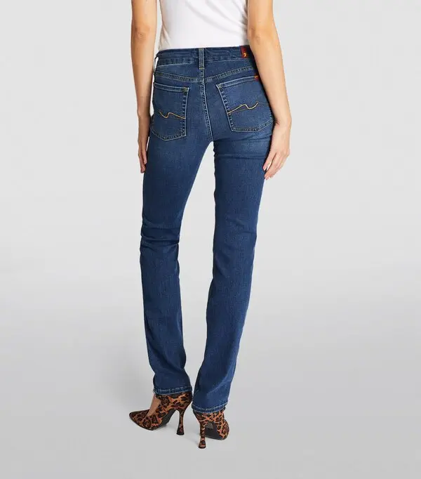 7 For All Mankind The Straight Bair High-rise Jeans