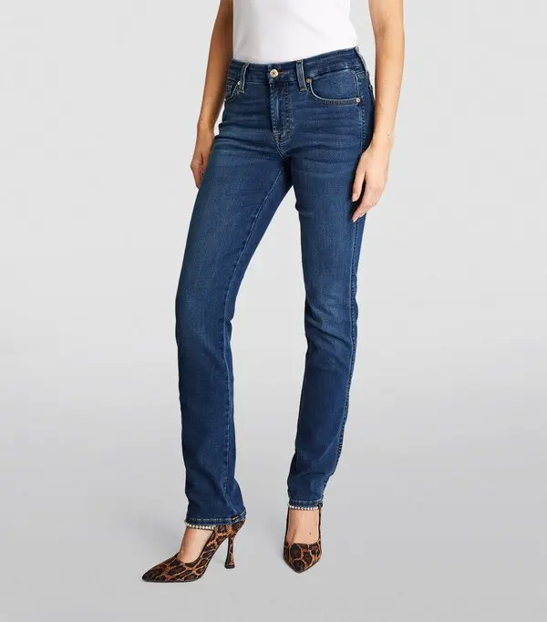 7 For All Mankind The Straight Bair High-rise Jeans