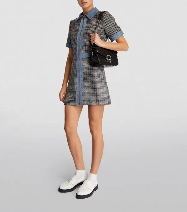 Sandro Check Mary Mini Dress