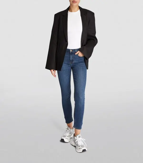7 For All Mankind Bair High-rise Ankle Skinny Jeans - Blue