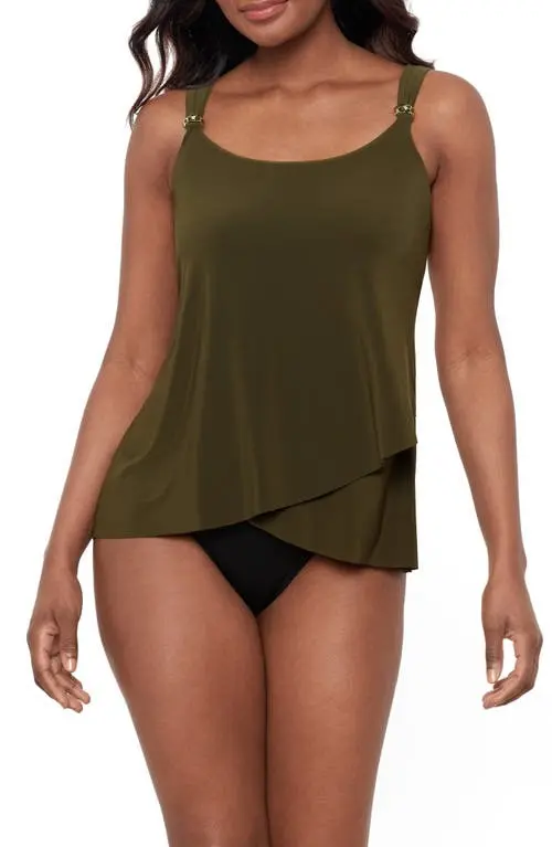 MIRACLESUIT® Razzle Dazzle Underwire Tankini Top - Nori
