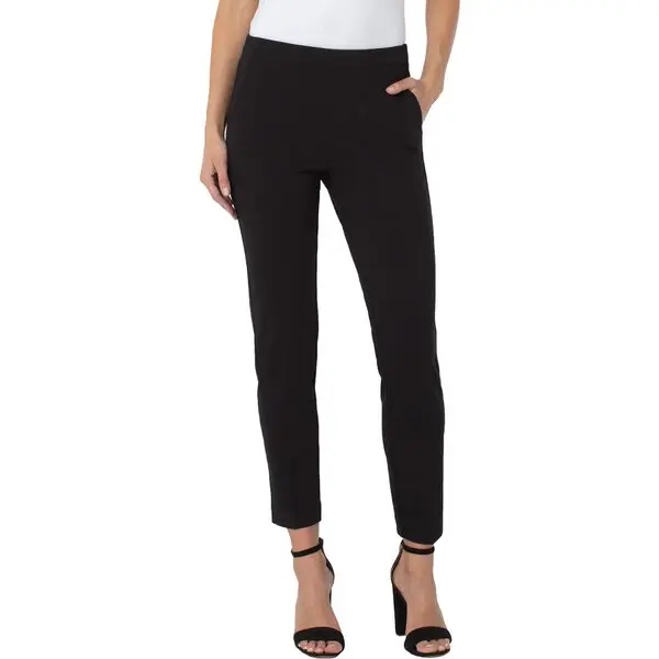 LIVERPOOL Kayla Pull-on Slim Ponte Trousers - Black