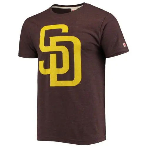 HOMAGE San Diego Padres Hand Drawn Logo Tri-blend T-shirt