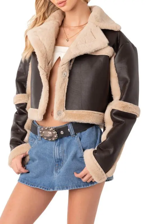 EDIKTED Ricky Faux Shearling Jacket