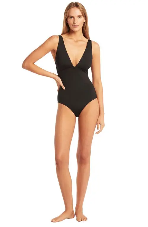 SEA LEVEL Essentials Longline One-piece Swimsuit
