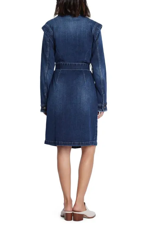 WASH LAB DENIM Road Trip Long Sleeve Denim Shirt Dress