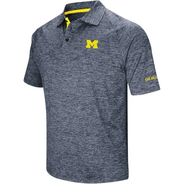 COLOSSEUM Michigan Wolverines Big & Tall Down Swing Polo