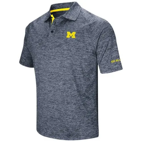 COLOSSEUM Michigan Wolverines Big & Tall Down Swing Polo